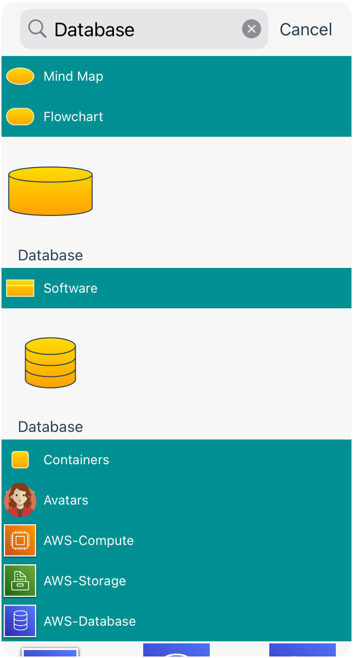 Adding shapes and symbols to the diagram - Diagrams Notepad