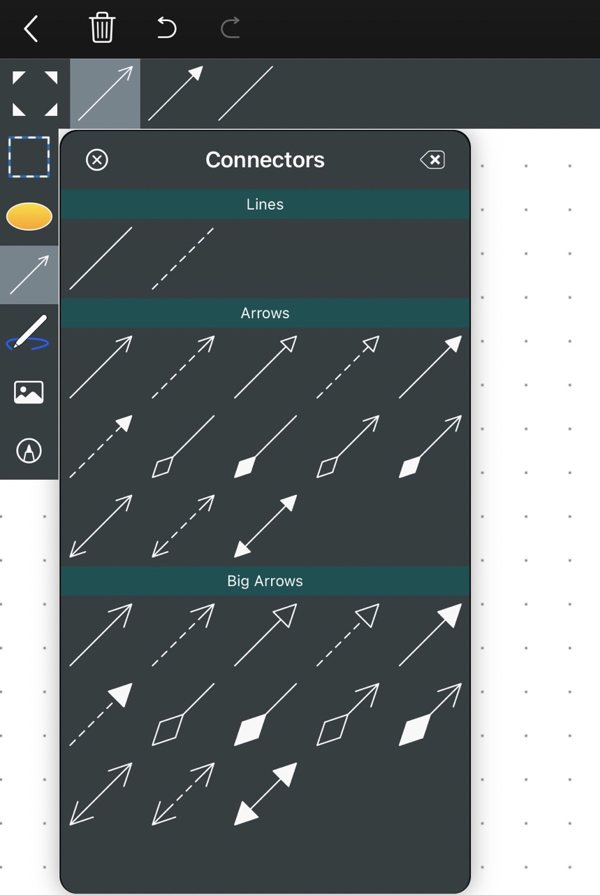 Adding connectors to diagrams - Diagrams Notepad